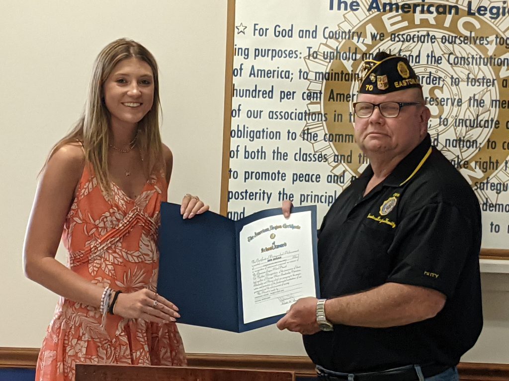 Joy Perry Receives American Legion Post 70 Citizenship Award | Saints ...